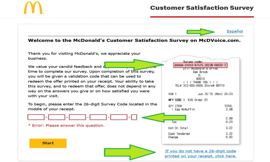 www.Mcdvoice.com Survey: Take the Survey - See Survey Rewards